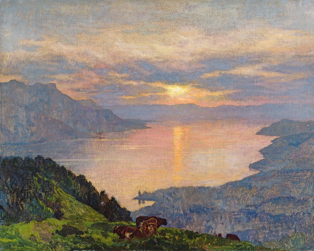 Sunset on Lake Geneva, 1907